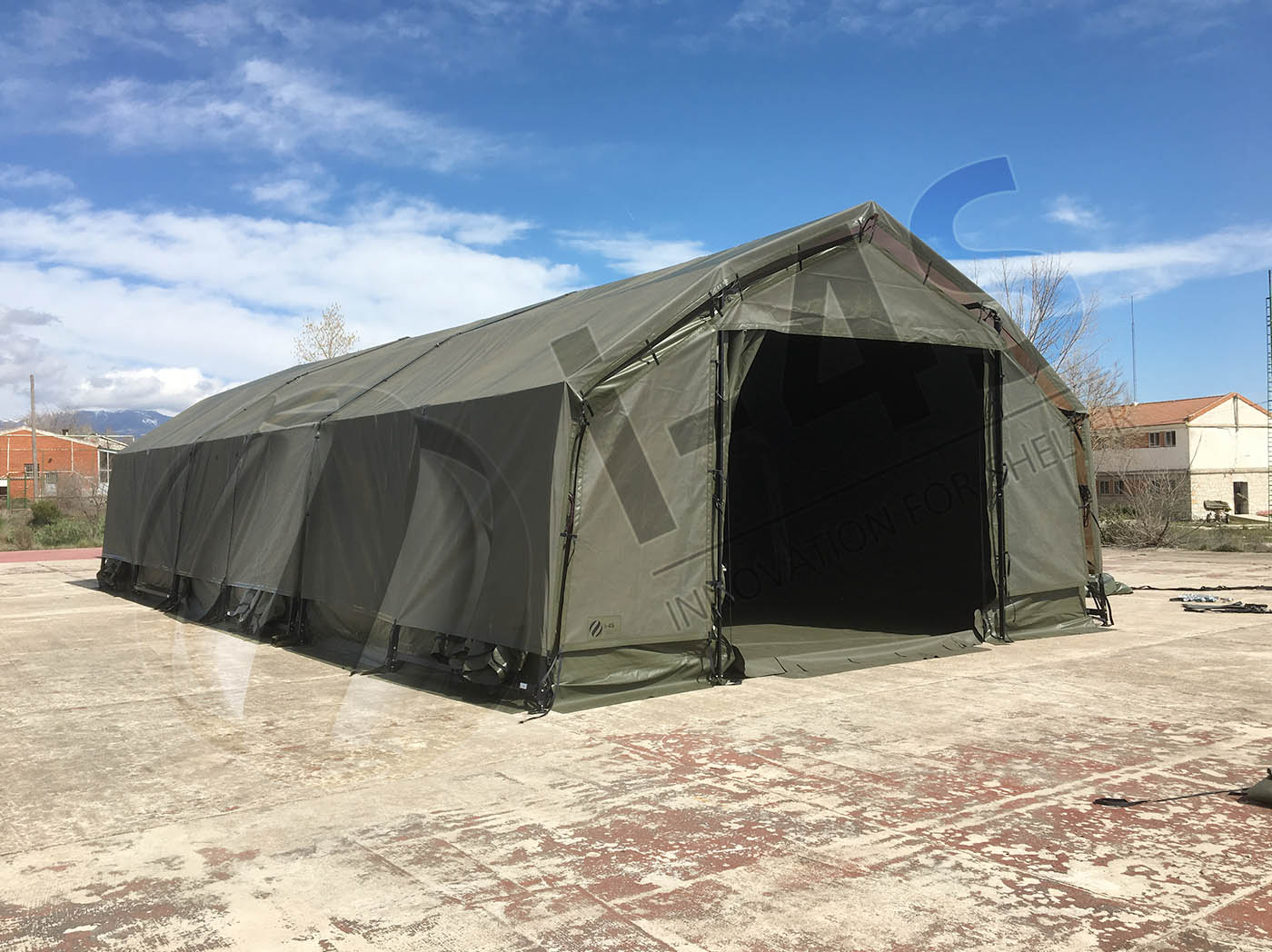 Tente atelier - I-4S - Innovation for shelter - Tente militaire - Abri ...